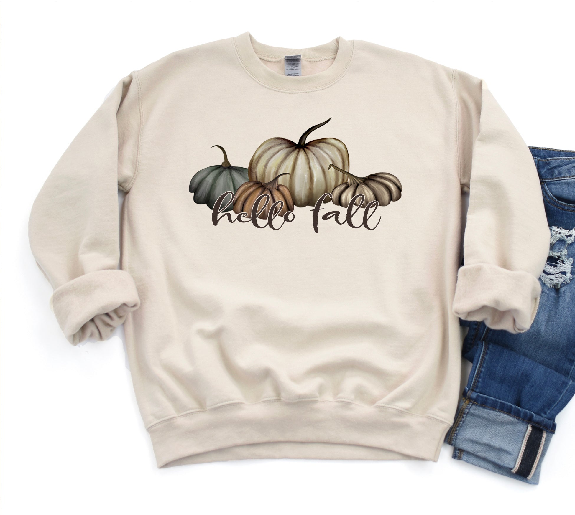 Hello Fall - Pumpkins Sweatshirt – Simply Inspired Design Co
