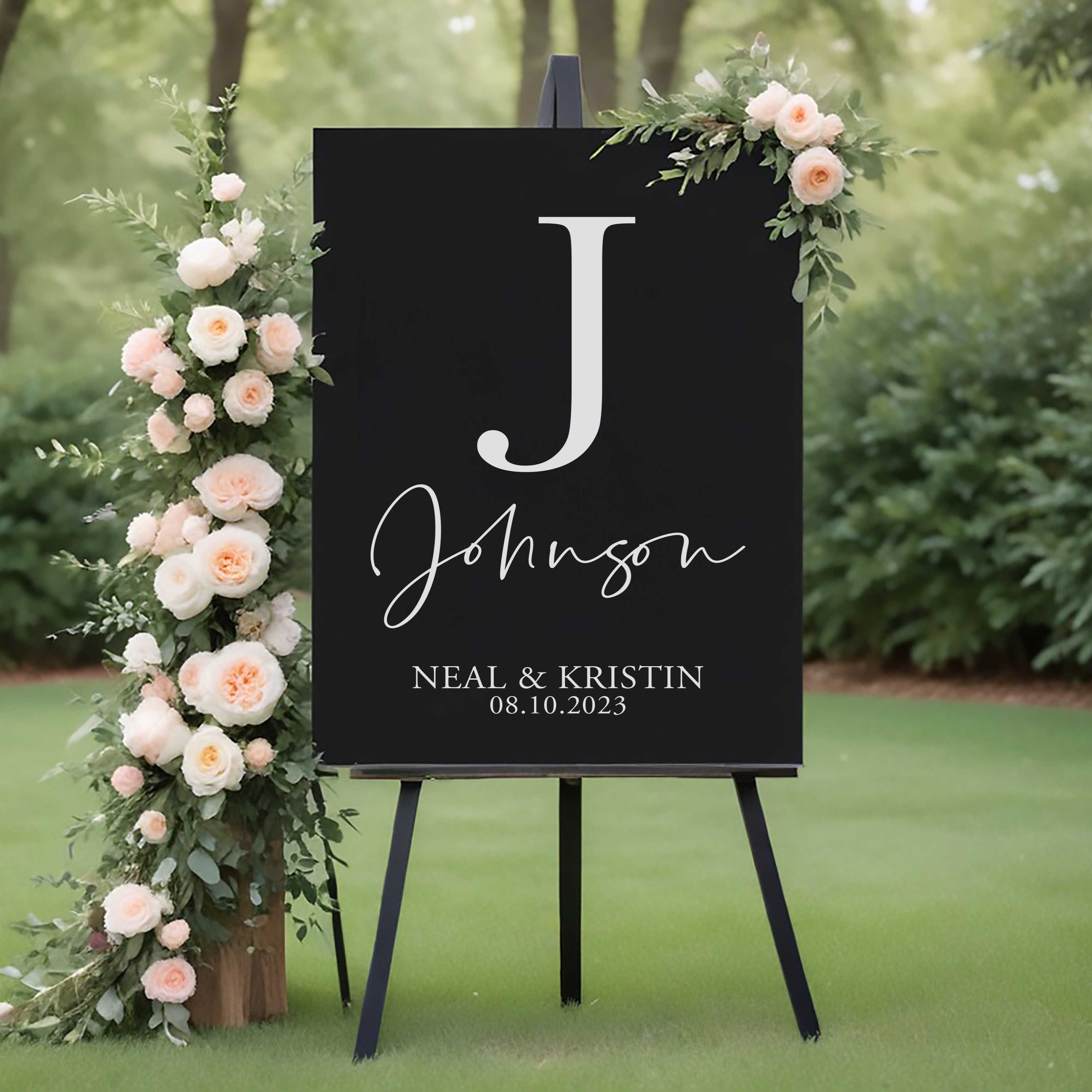Monogram Wedding Sign – Simply Inspired Design Co